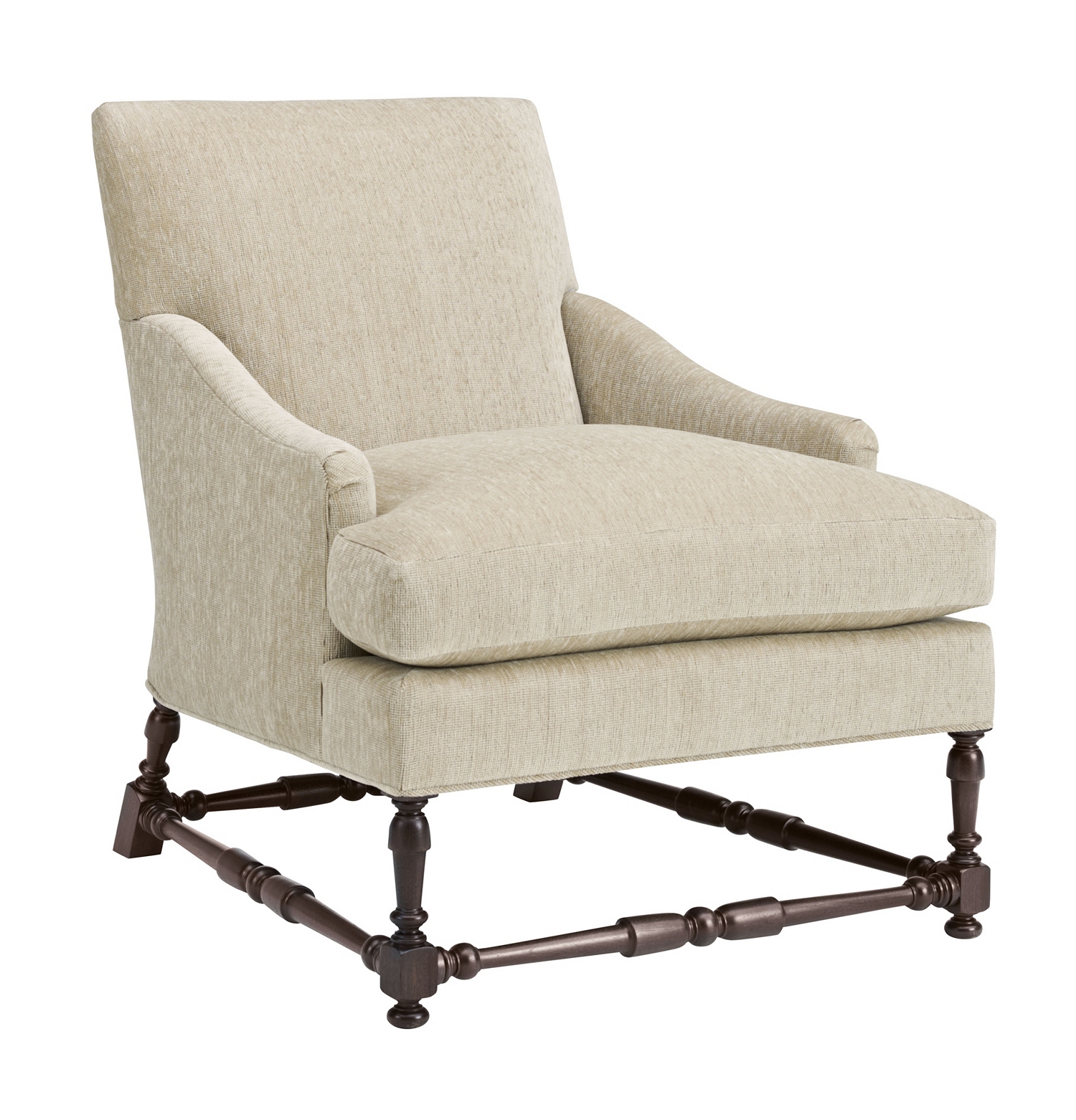 Maud Ottoman With Turned Stretchers